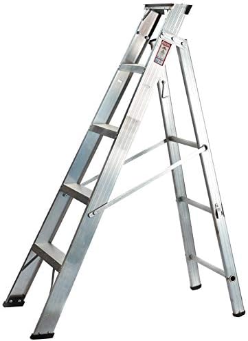 Zamil Dual Purpose Heavy Duty Extendable Aluminum Ladder, 5 Step Ladder ...