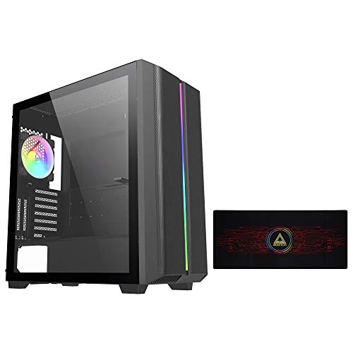 Montech Sky One Black High-Airflow ATX Mid Tower Computer Case with ML ...