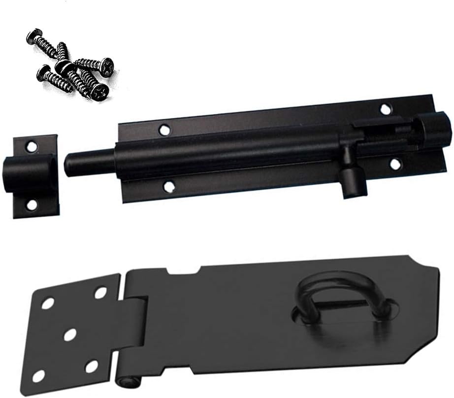 Skystuff 1 Pack Door Padlock Hasp and 1 Pack Door Bolt Lock with Screw ...