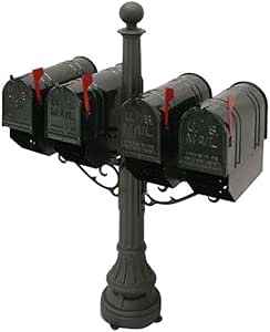Amazon.com: Eastport Multi-Family Mailbox with Newspaper Tubes: Garden ...