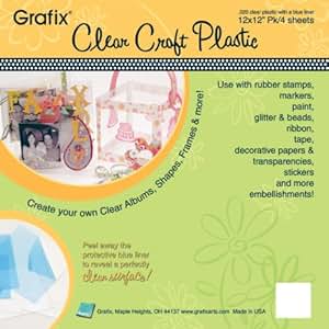 Amazon.com: Clear .020 - Craft Plastic Sheets 12"X12" 4/Pkg: Arts ...