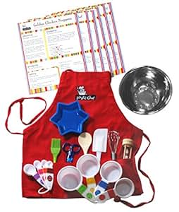 Amazon.com: Playful Chef Deluxe Cooking Kit with Red Apron: Toys & Games