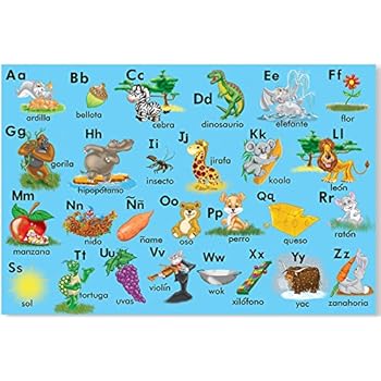 Amazon.com: Melissa & Doug Spanish Alphabet Jumbo Jigsaw Floor Puzzle ...