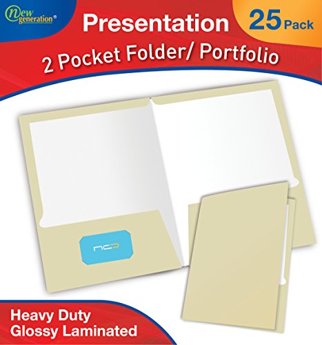 Buy New Generation - IVORY 25 PACK , 2 Pocket Folders , Letter Size ...