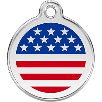 Amazon.com : Red Dingo Personalized Paw Print Pet ID Dog Tag (Large ...