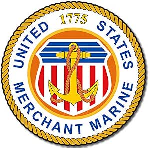 Amazon.com: Round US Merchant Marines 1775 Insignia Sticker (Logo Seal ...