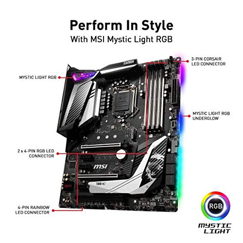MSI MPG Z390 Gaming PRO Carbon AC LGA1151 (Intel 8th and 9th Gen) M.2 ...