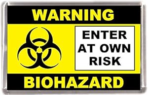 Biohazard Enter at own Risk Gift Souvenir Fridge Magnet: Amazon.co.uk ...