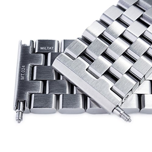 MiLTAT 20mm Straight End Universal Watch Band, Super Engineer II Screw-Link Design | Pricepulse