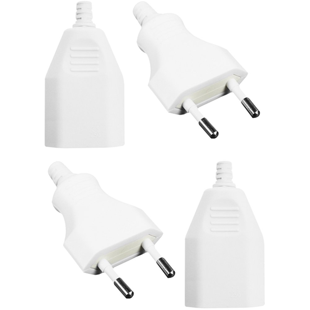 com-four® 4-piece set of Euro power plug and Euro flat coupling ...