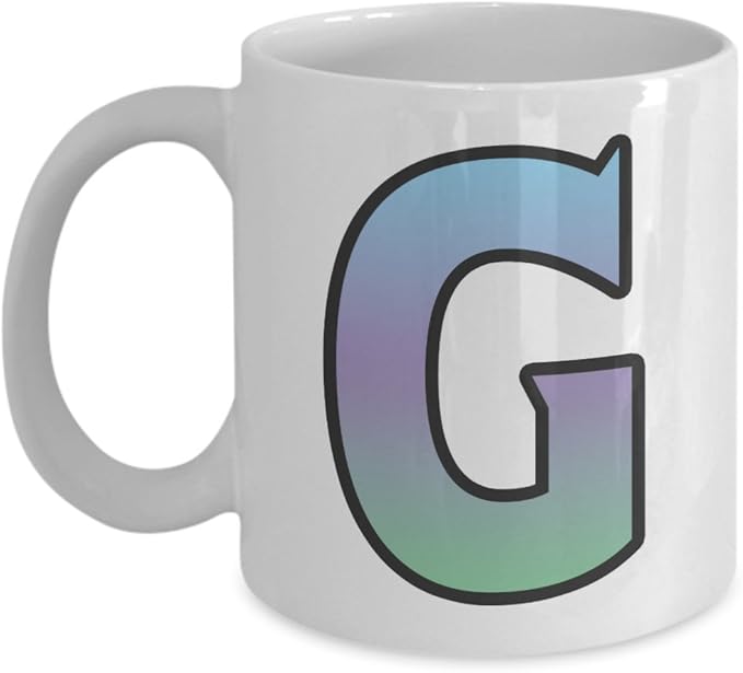Amazon.com: Initial Coffee Mug - Letter G - Initial Mugs: Kitchen & Dining