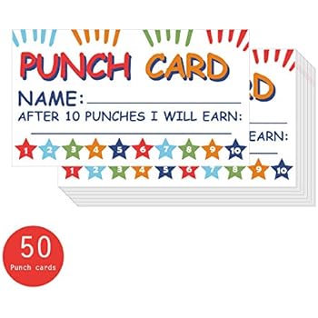 Amazon.com : Punch Card - Incentive Loyalty Reward Cards - Business ...