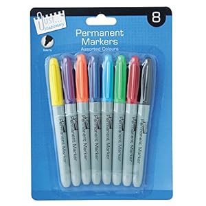 Pack Of 8 Coloured Permanent Markers: Amazon.co.uk: Office Products