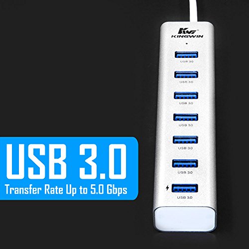 Kingwin 4 Port Portable USB 3.0 SuperSpeed Hub Compatible with USB 2.0 ...