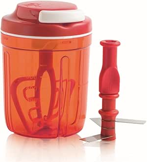 Tupperware Turbo Chef Herb Smart Chopper 730ml / 24.6 OZ (Red): Kitchen ...