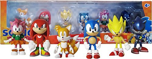 Sonic Mini Figure Classic Collector Set (Sonic, Amy, Super - Import It All