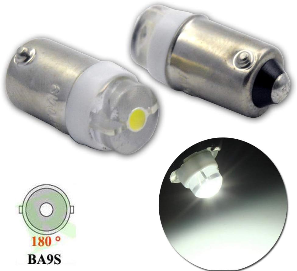 Ruiandsion 2x BA9S LED Bulbs 0.5W AC 6V COB 1SMD 6000K White 200LM LED ...