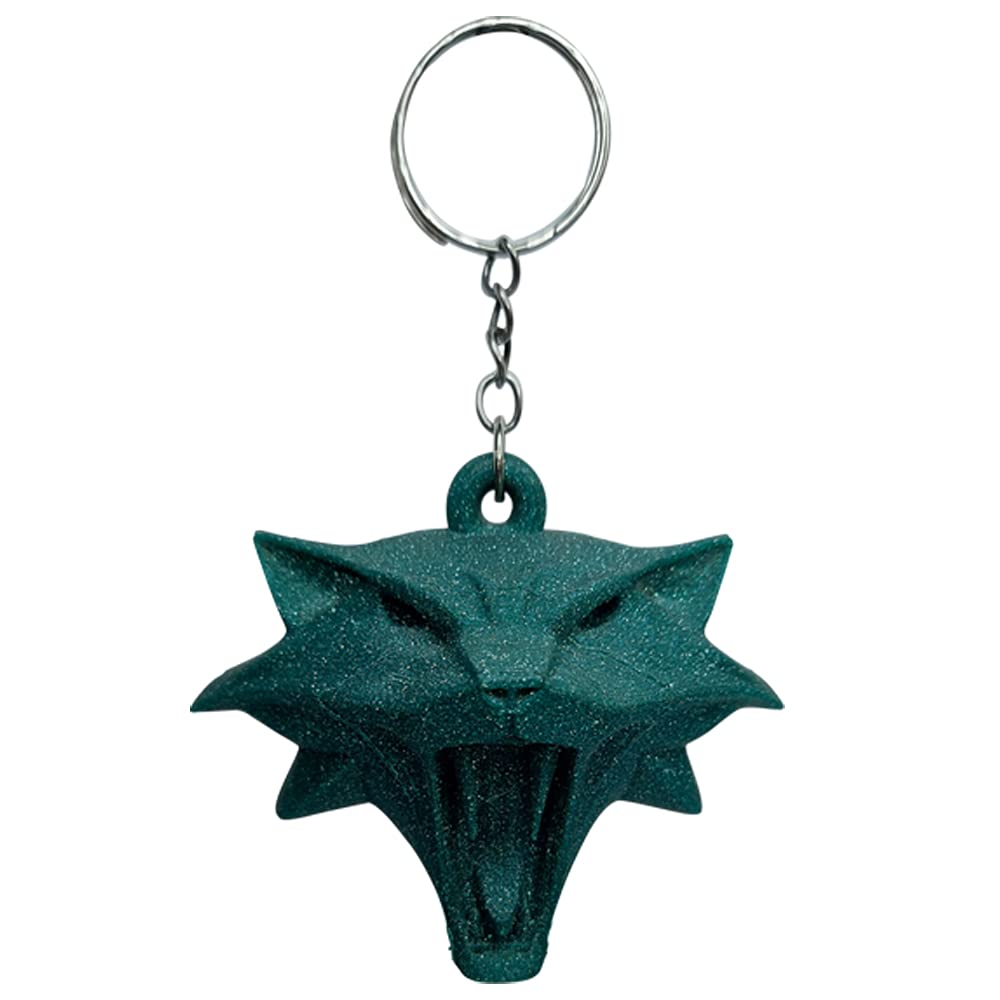 3D printed Wolf Keychain with Light weight with Glitter Filament | Gift ...