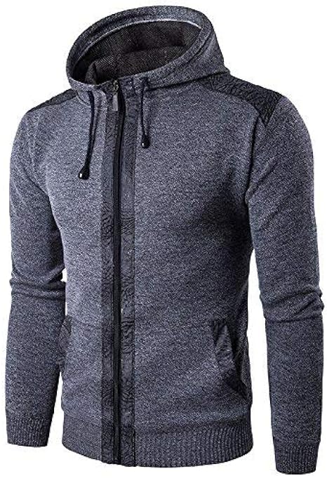 Men's Hooded Jacket Spring Autumn Casual Sleeve Long Jacket Unique ...