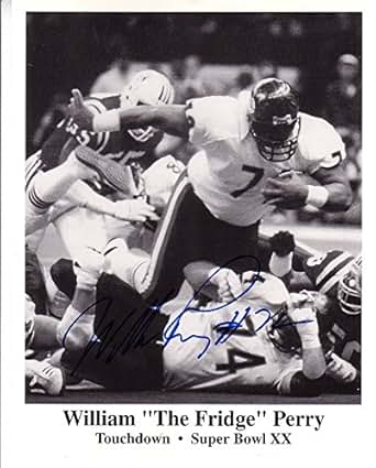 William Perry Signed Autographed 8 x 10 Chicago Bears Superbowl XX ...