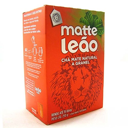 Amazon.com : Matte Leão Tea 8.8oz | Chá Mate Natural 250g (Pack of 02 ...