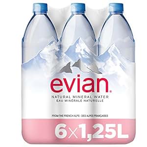 Evian Agua Mineral Natural - Pack de 6 x 1,25L: Amazon.es: Amazon Pantry