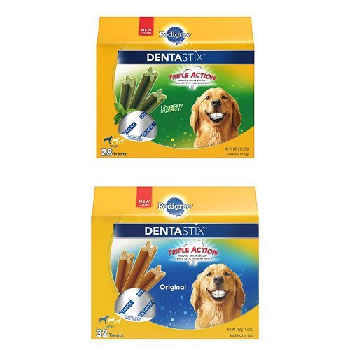 PEDIGREE DENTASTIX Fresh Large Treats for Dogs – 1.52 Pounds 28 Treats ...