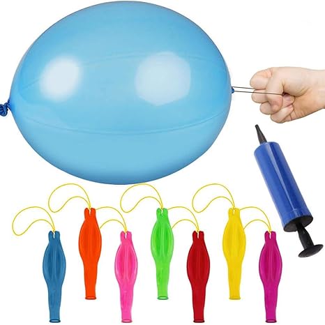 INTVN Large Punch Balloons with Elastic Band - Strong Thick Latex ...
