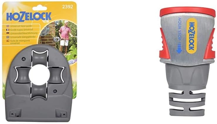 Hozelock Universal Hose Guide & Pro Metal AquaStop Connector (12.5mm ...