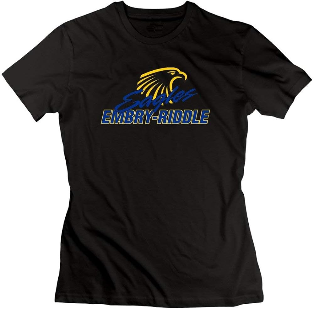 HONGA Women's Embry Riddle Aeronautical University Cotton T Shirt ...