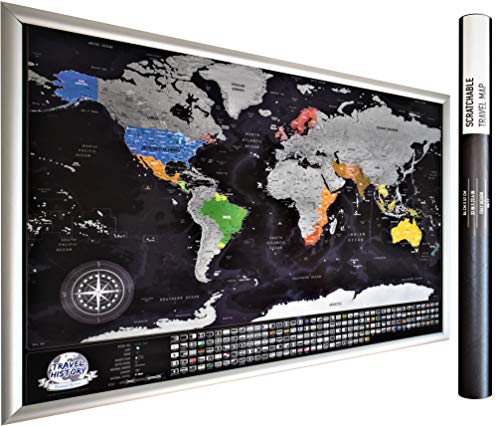 Buy SCRATCH OFF WORLD MAP WITH 196 COUNTRY FLAGS, Best Gift For Friend ...