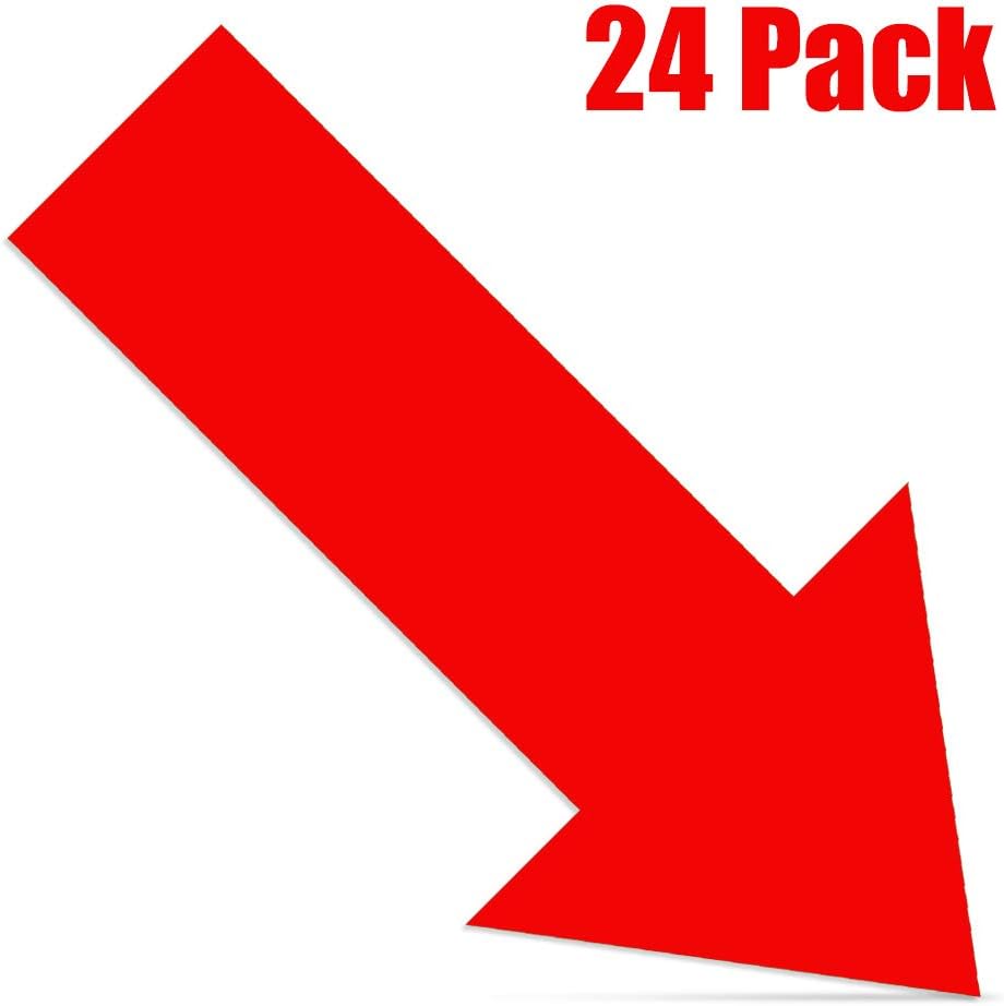 Amazon.com: 12 Inch Arrow Decal Removable Adhesive Arrow Stickers 24 ...