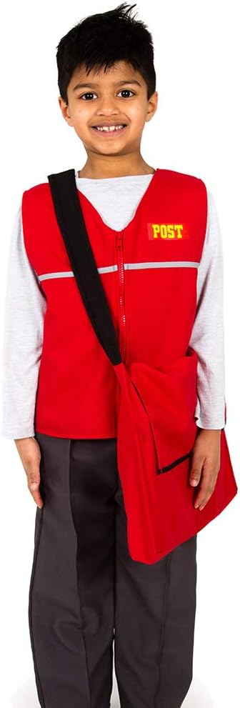 Postal Worker Fancy Dress Kids Costume, 2-3 Years Dress Up Unisex, High ...