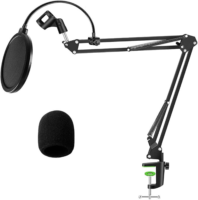 Support de microphone réglable avec filtre anti-pop pour suspension de ...