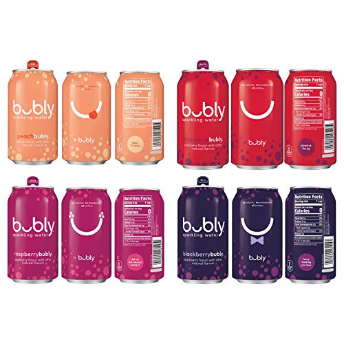 bubly Sparkling Water, Berry Peachy Variety Pack, 12 fl oz. Cans, (Pack of 18) | Pricepulse