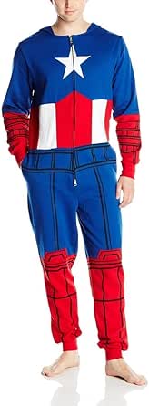 Amazon.com: Marvel Men's Captain Captain America Hooded Pajamas ...