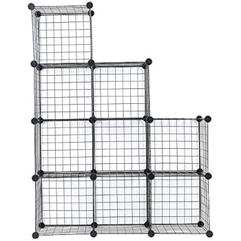 Amazon.com: C&AHOME Metal Wire Storage Cubes, DIY 9-Cube Closet Black ...