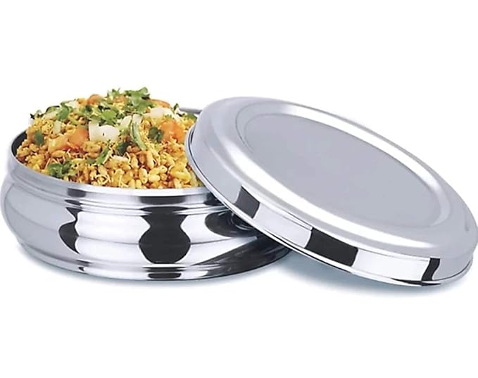 AV Brands Stainless Steel Round Shape Roti Dabba/Storage Containers (1 ...