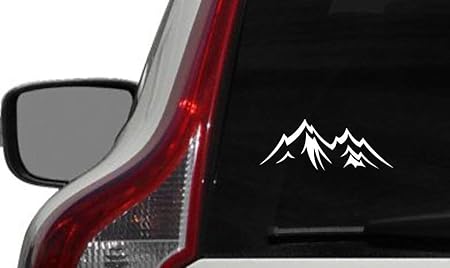 Amazon.com: Mountain Shape Version 2 Car Vinyl Sticker Decal Bumper ...