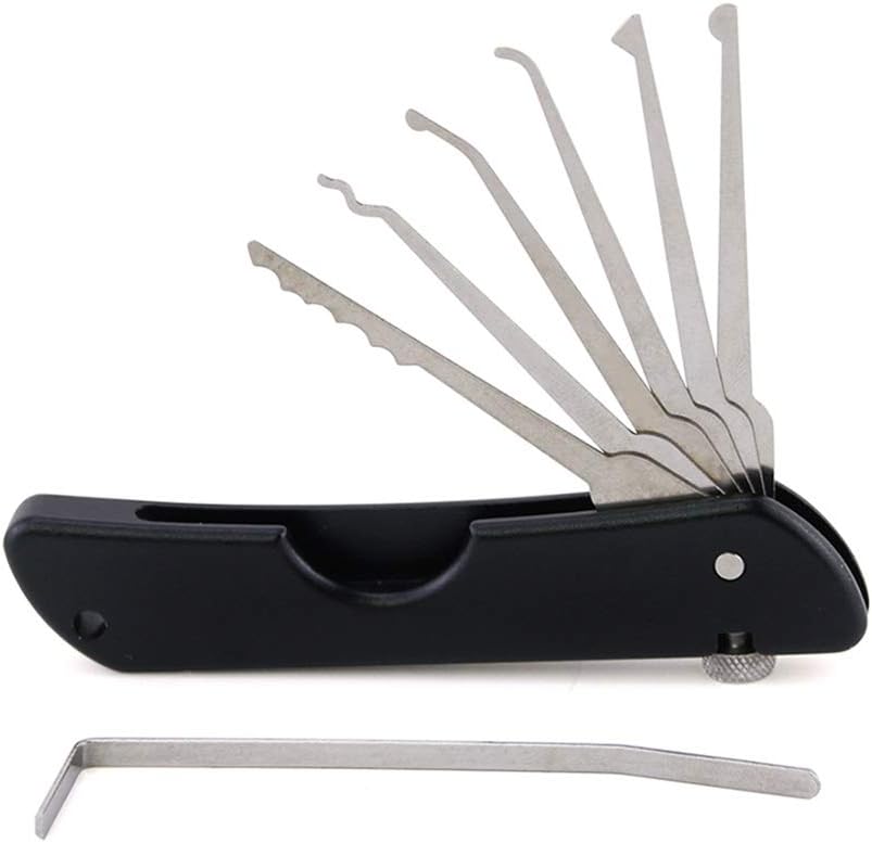 Loboo Idea Portable Folding Quick Opener Lockpick Tool, Jackknife Single Hook Picks Locksmith ...