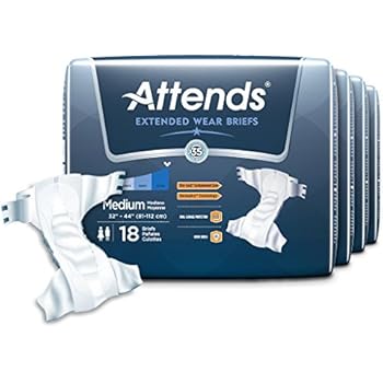 Amazon.com: Attends Extended Wear Briefs with Dry-Lock Containment Core ...