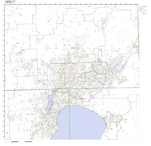Amazon.com: Appleton, WI ZIP Code Map Laminated: Home & Kitchen