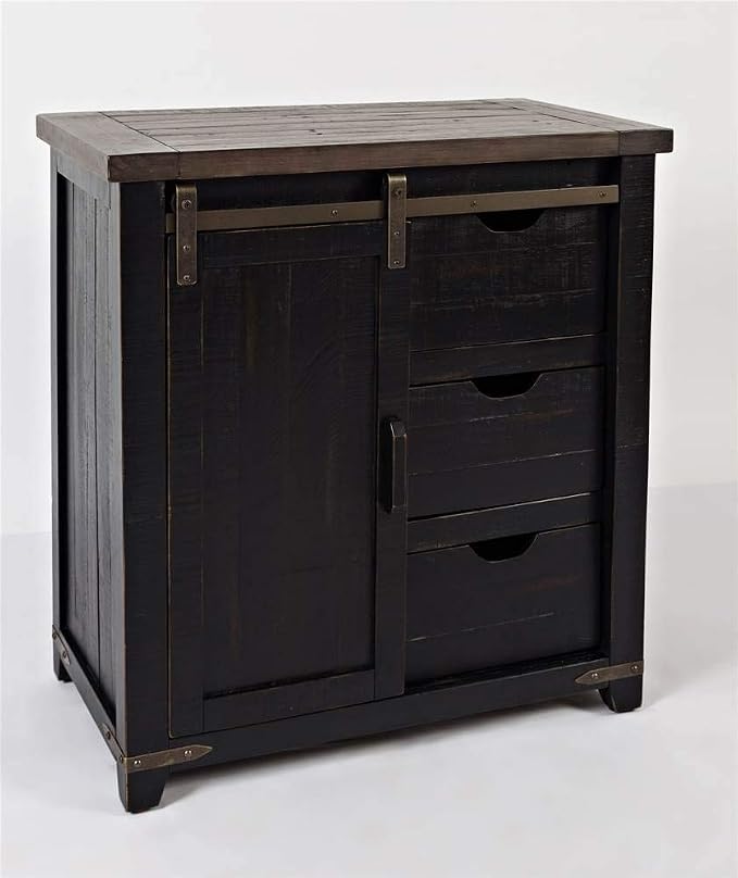 Amazon.com: Madison County 32" Barn Door Accent Cabinet - Vintage Black ...