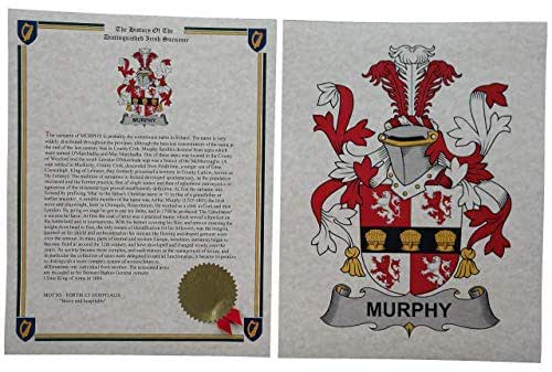 Amazon.com: Murphy - Coat of Arms and Last Name History - 8.5x11 Print ...