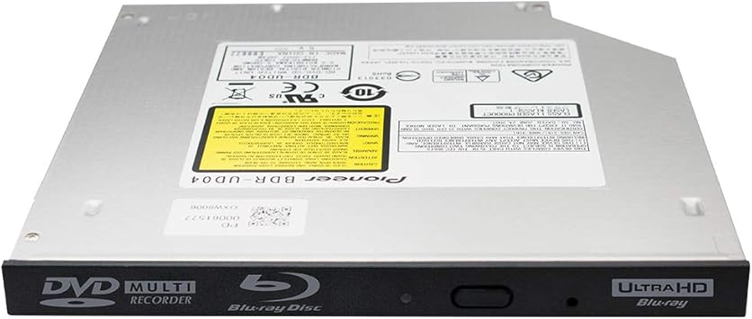 Pioneer BDR-UD04 Ultra Slim Internal Ultra HD Blu-ray Optical Drive/ 9 ...