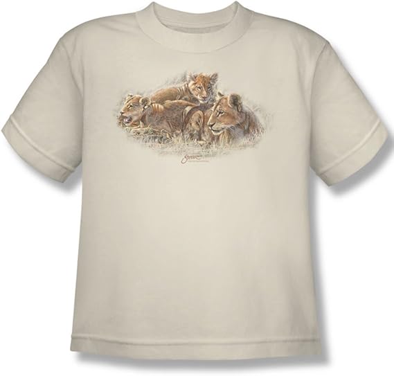 Wildlife - Youth Lion Cubs T-Shirt: Amazon.co.uk: Clothing