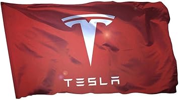 Amazon.com : Flag Tesla Banner 3x5 ft Model S Car Model 3 Premium Car ...