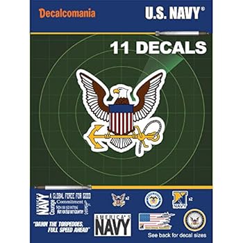 Amazon.com: United States Navy - 11 Piece USN Licensed Stickers for Car ...
