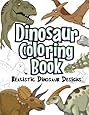 Dinosaur Coloring Book: Realistic Dinosaur Designs For Boys and Girls ...
