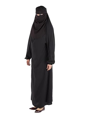 Traditional Black Burqa Hood Burqua Fancy Dress Traditional Sharia ...